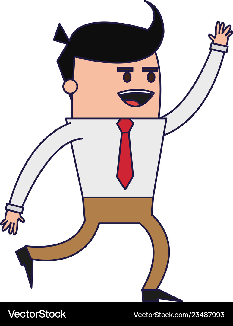 Businessman successful cartoon Royalty Free Vector Image