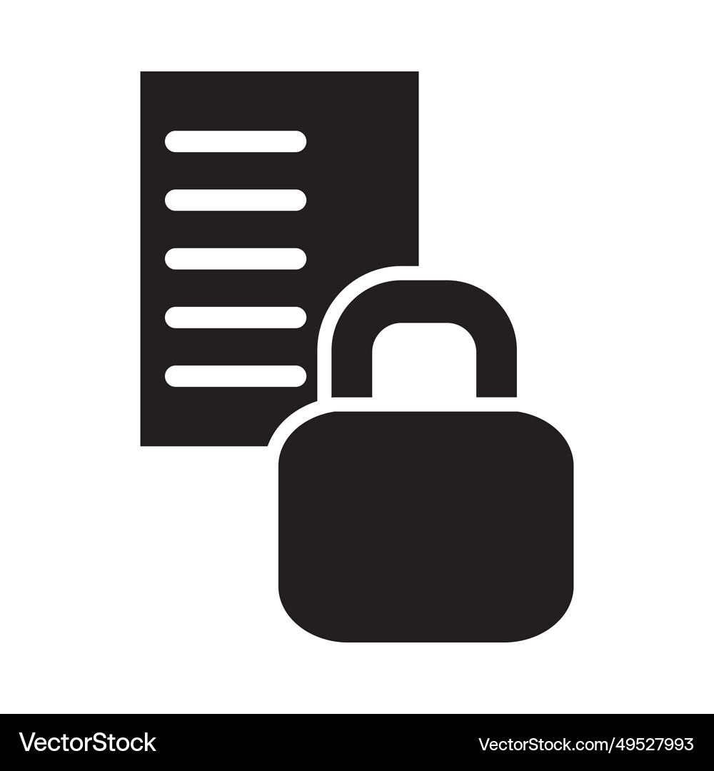 Encryption glyph icon for personal and commercial Vector Image