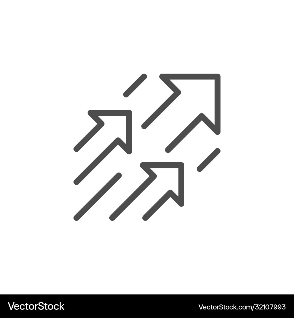Goal sign line outline icon Royalty Free Vector Image