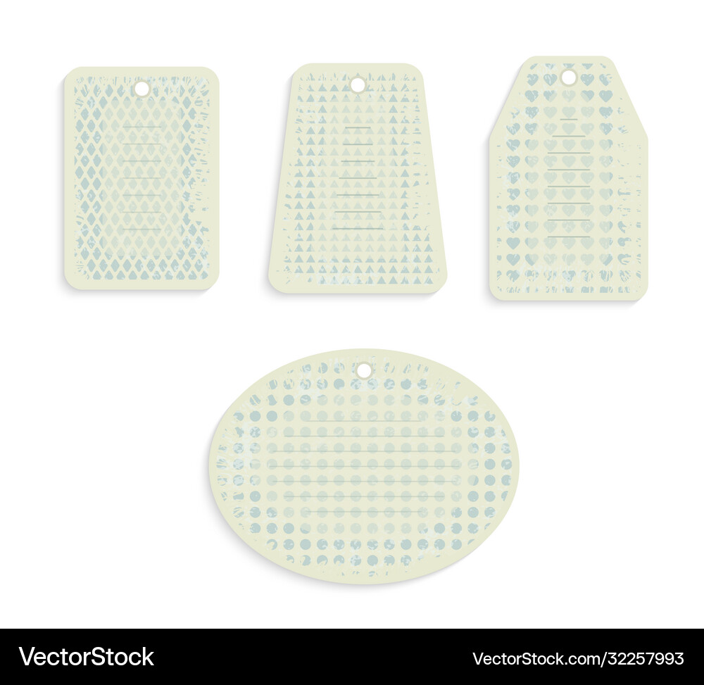 Label set in retro style faded texture and space Vector Image