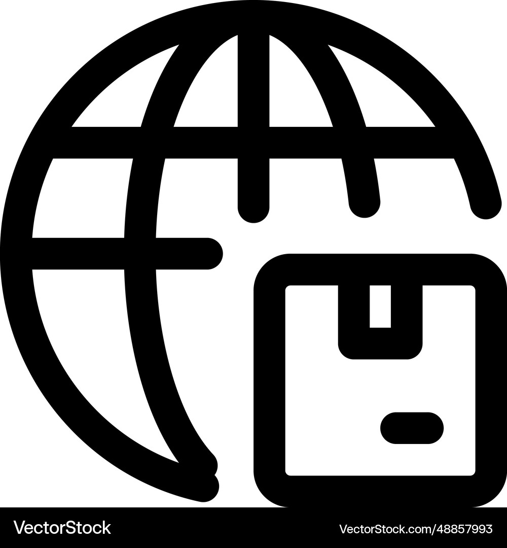 Parcel delivery on an international level Vector Image