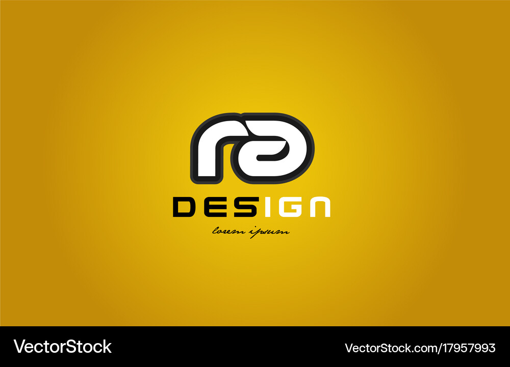 Ra r a alphabet letter combination digit white Vector Image