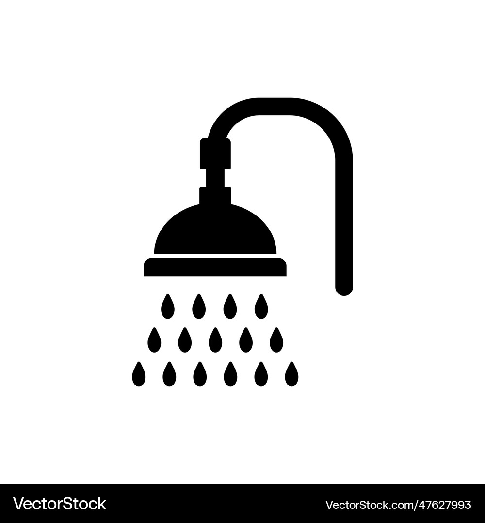 Shower icon bath sign design flat Royalty Free Vector Image