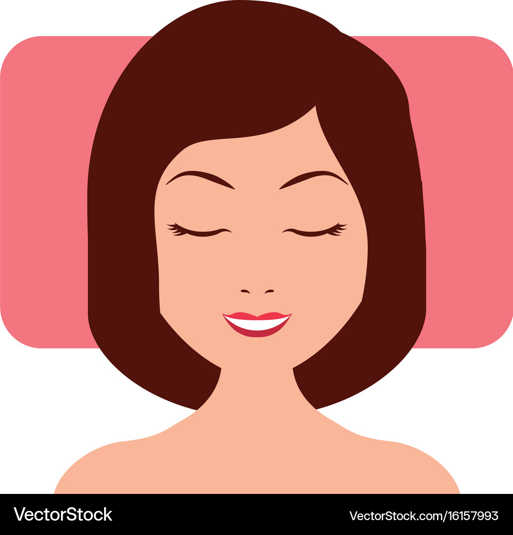 Sleeping woman avatar icon Royalty Free Vector Image