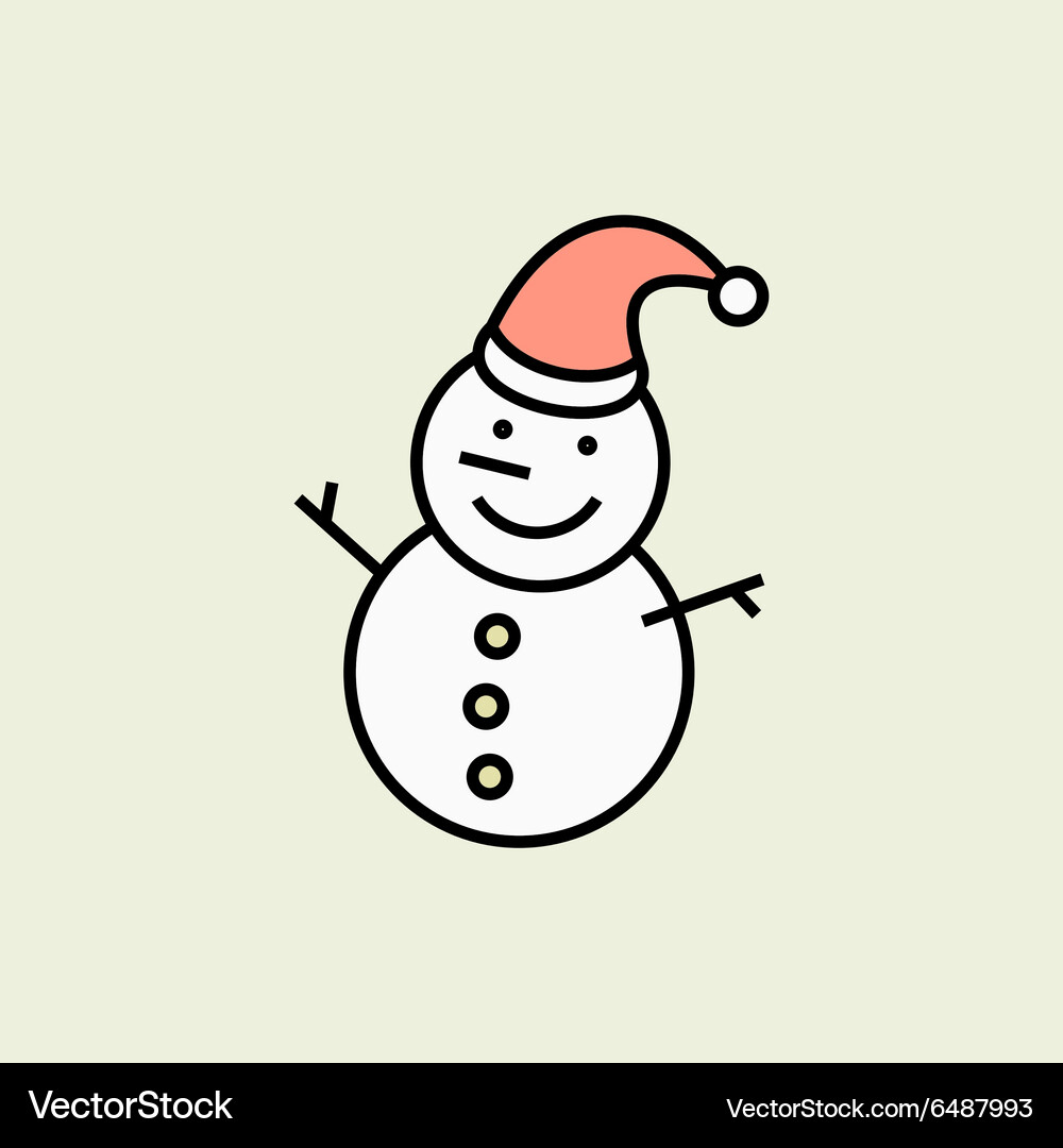 Snow man icon Royalty Free Vector Image - VectorStock