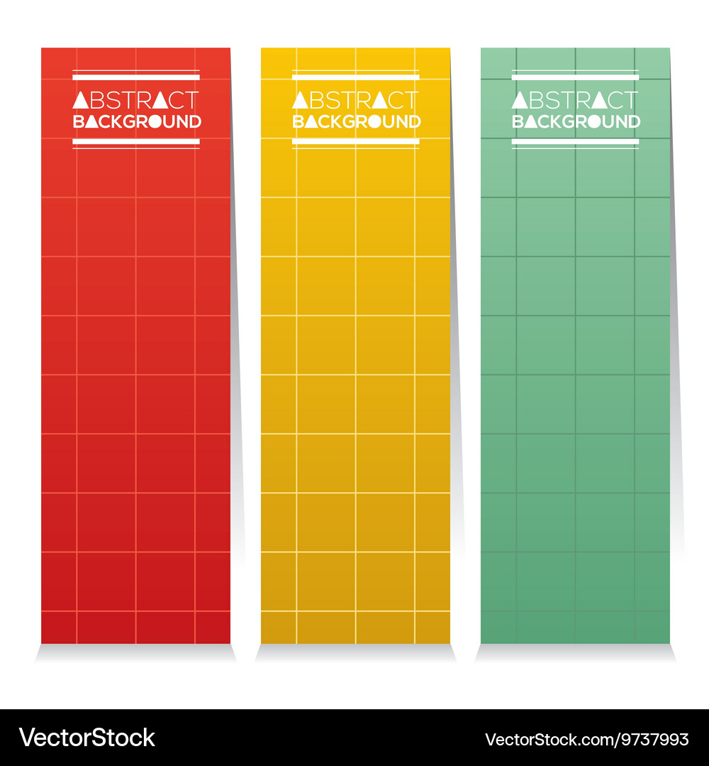 Vertical banner set of three modern graphic theme Vector Image
