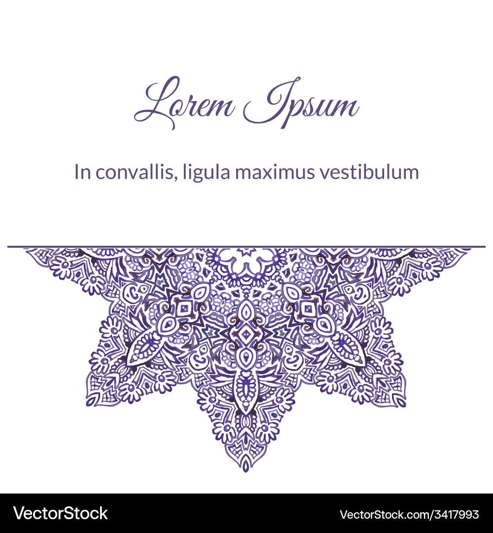 Watercolor doodle decorative border Royalty Free Vector