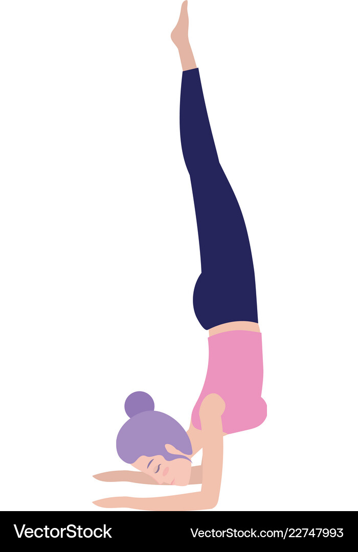Woman and yoga Royalty Free Vector Image - VectorStock