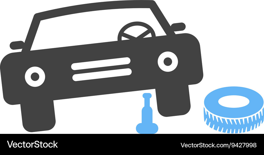 Changing tyre Royalty Free Vector Image - VectorStock