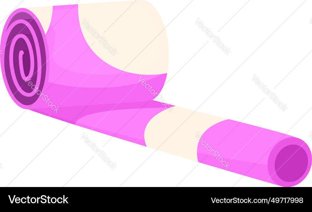 Colored roll paper icon cartoon party Royalty Free Vector