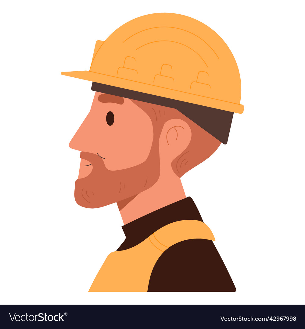 Construction worker flat Royalty Free Vector Image