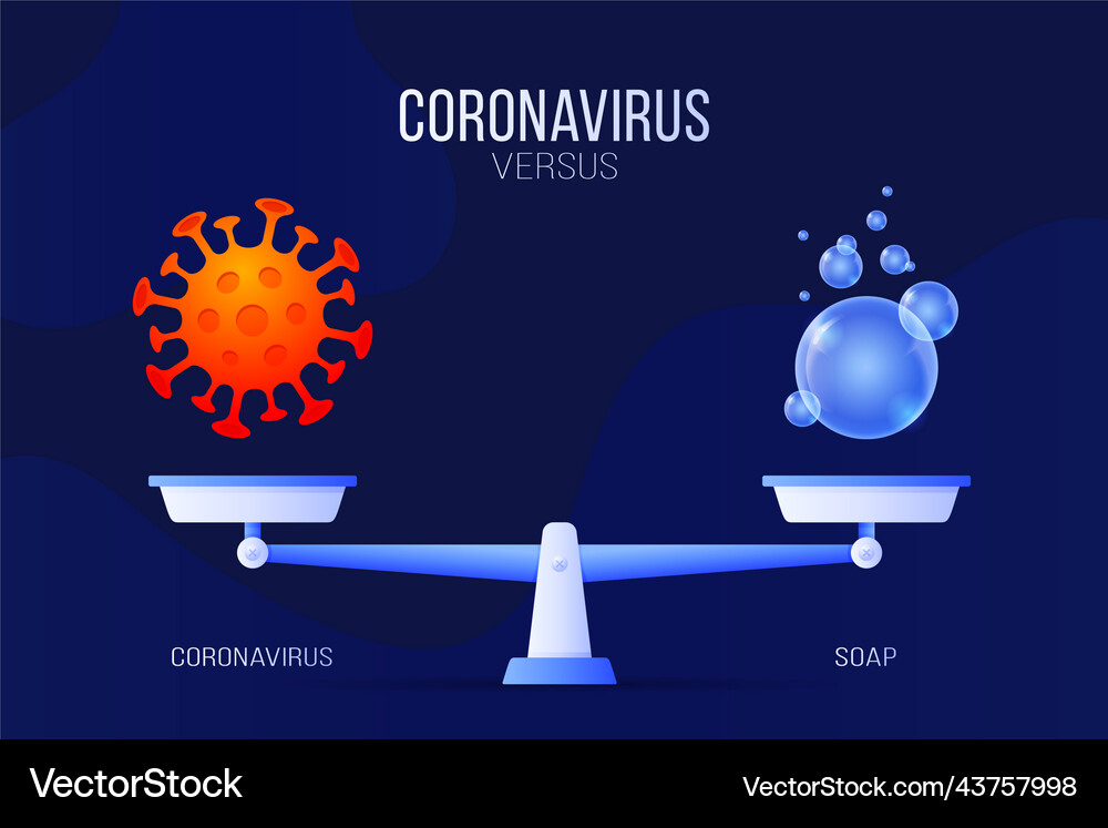 Coronavirus or use soap creative concept Vector Image