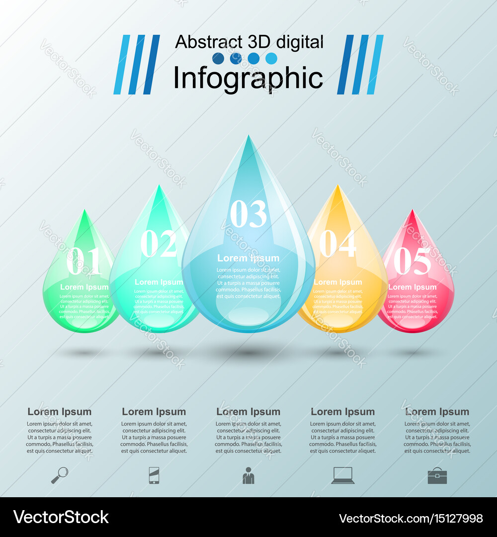 Drop icon business infographics Royalty Free Vector Image