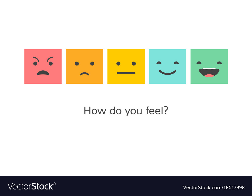 Emoticons scale satisfaction survey Royalty Free Vector