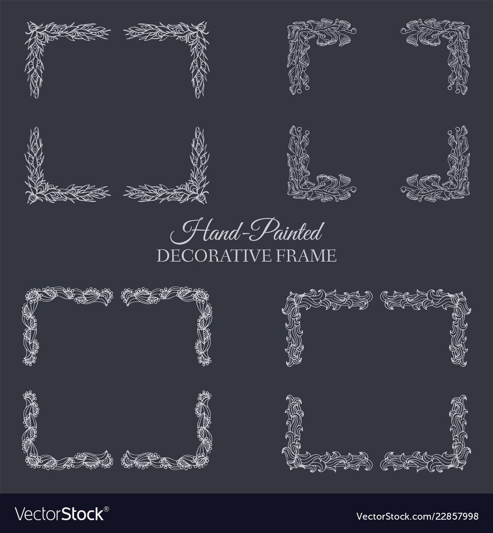 Hand drawn abstract background ornament frame Vector Image