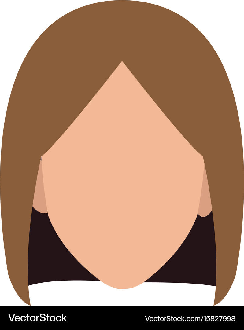 Profile girl young people character image Vector Image