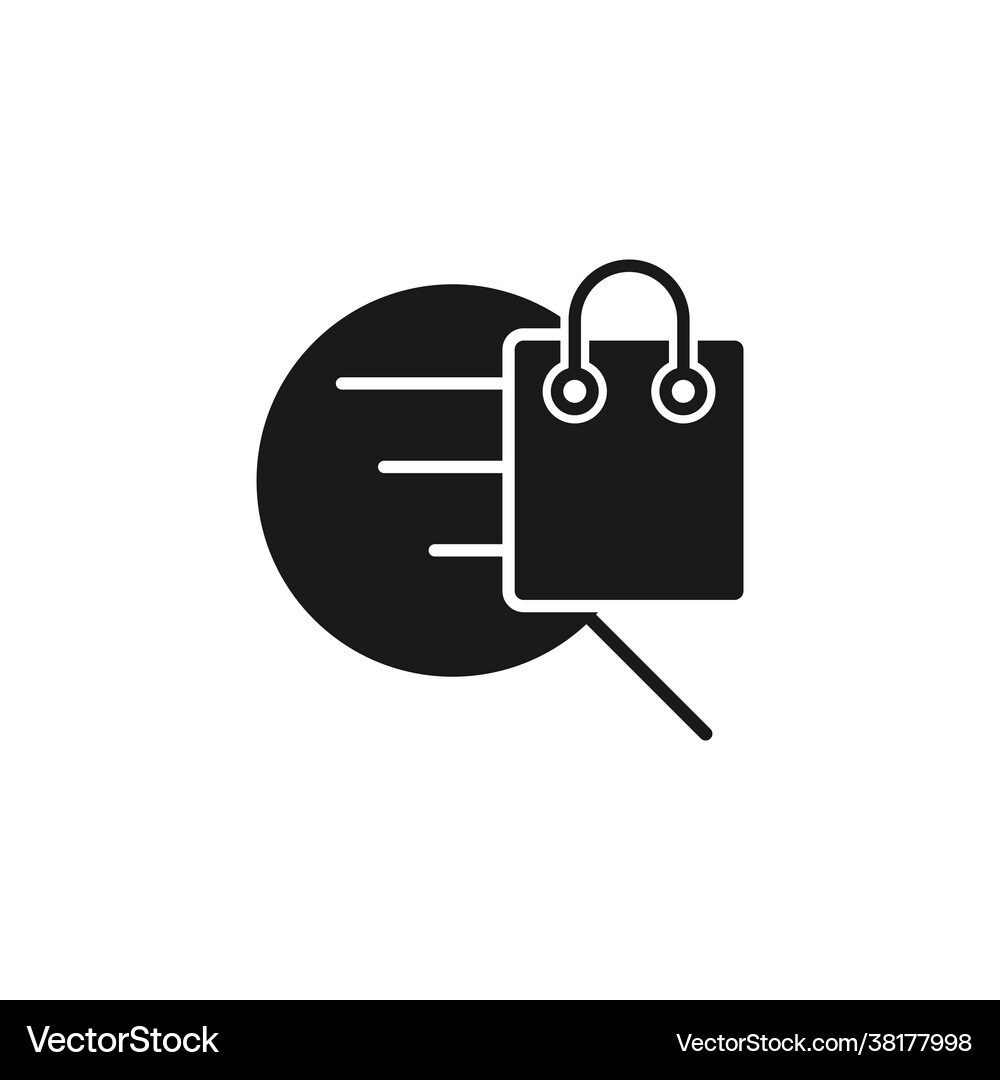 Shopping bag with search icon design Royalty Free Vector