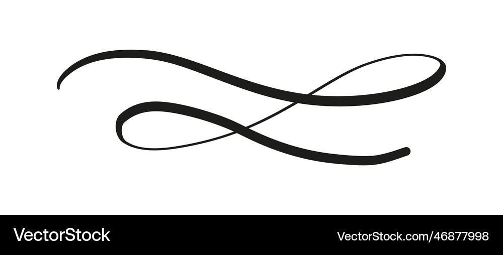 Swoosh swash underline stroke setabstract wavy Vector Image