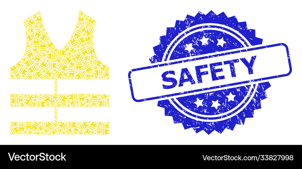 Textured safety watermark and recursion safety Vector Image