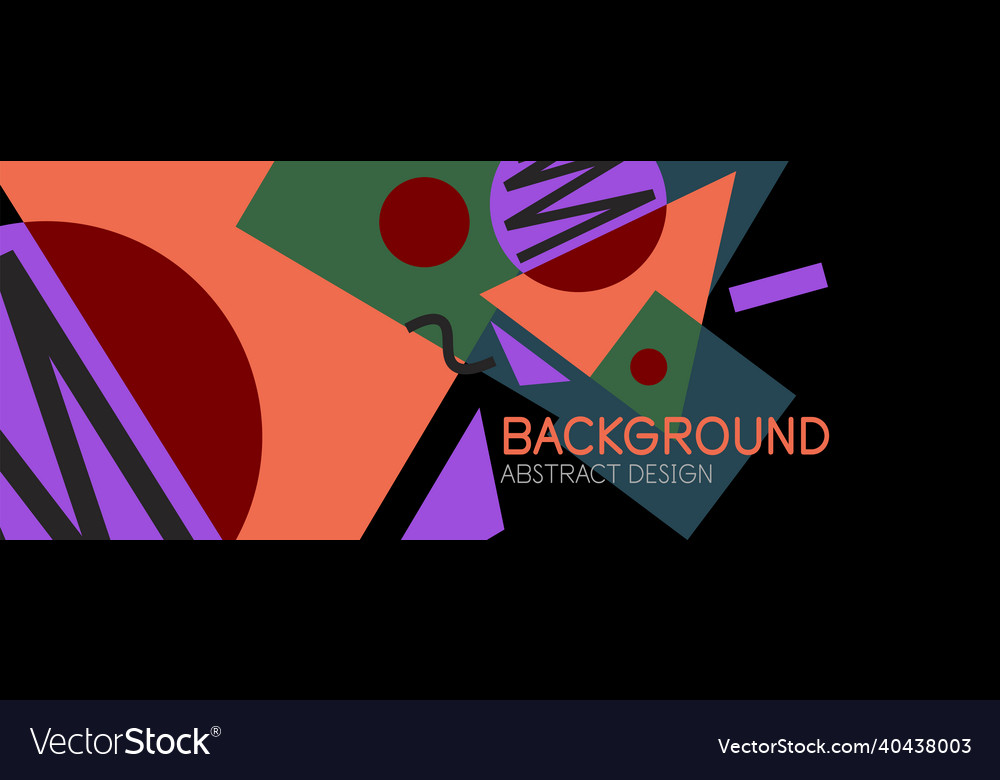 Abstract Background Blocks Lines Triangles Vector Image