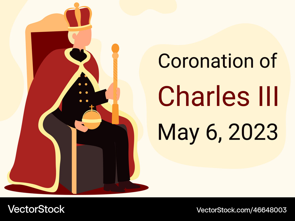 Coronation event silhouette of a man Royalty Free Vector