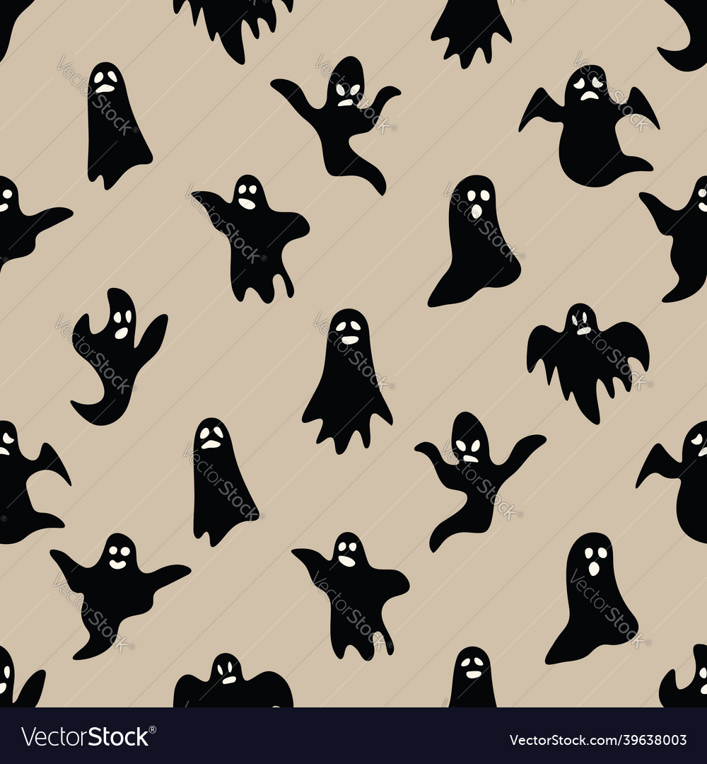 Halloween ghosts seamless pattern graphic Vector Image