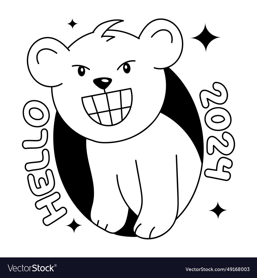 Hello 2024 Royalty Free Vector Image - VectorStock