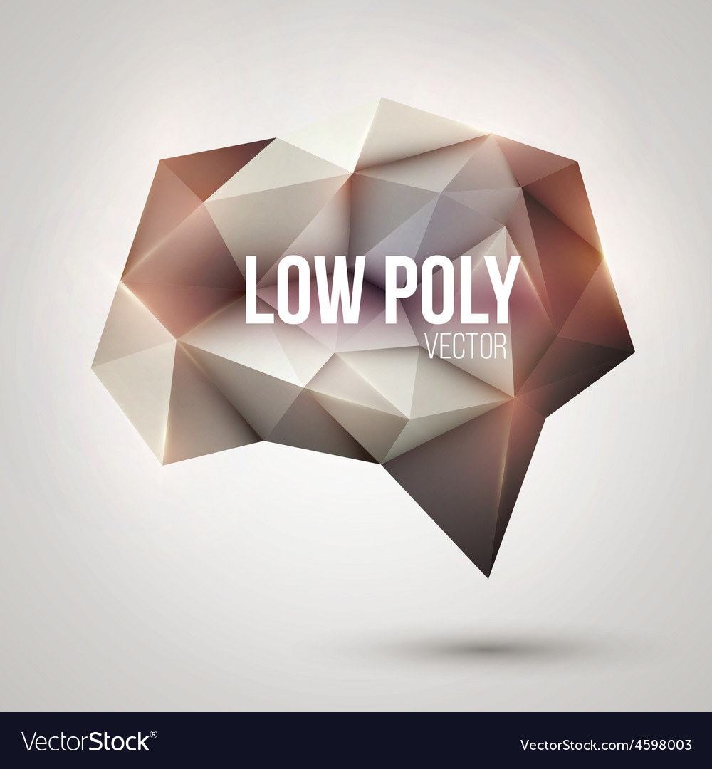 Low poly triangular background design element Vector Image