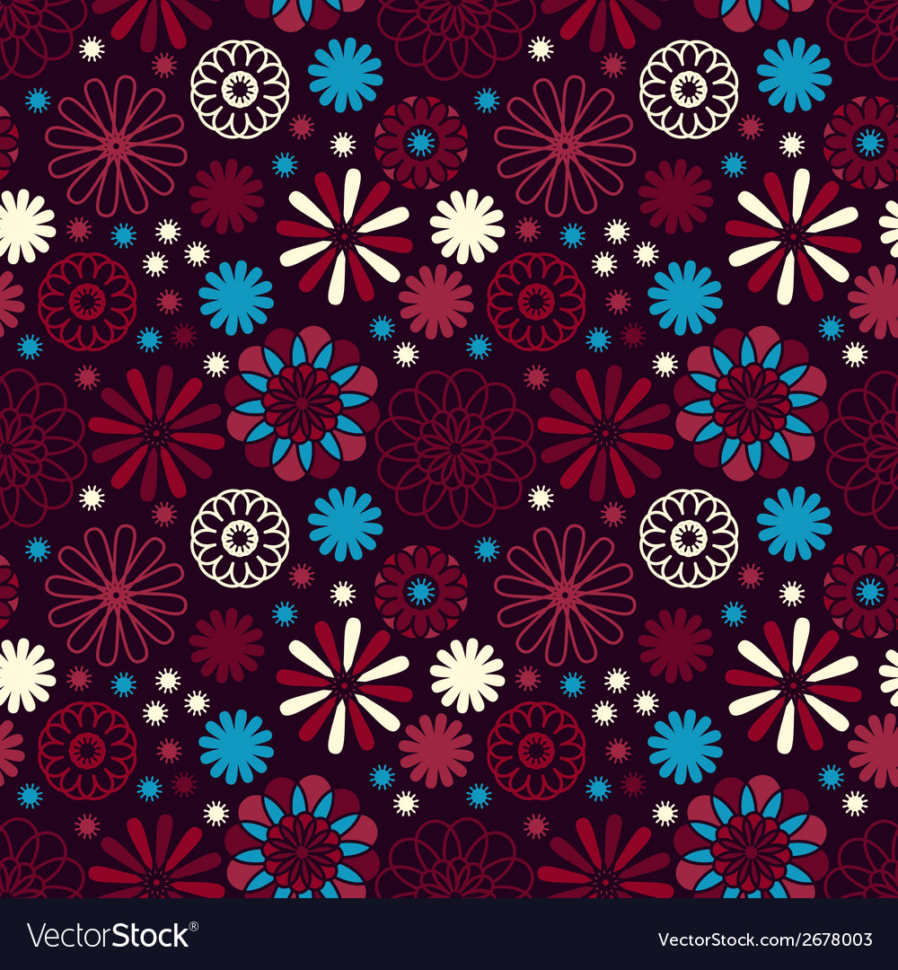 Seamless pattern - simple flower background Vector Image