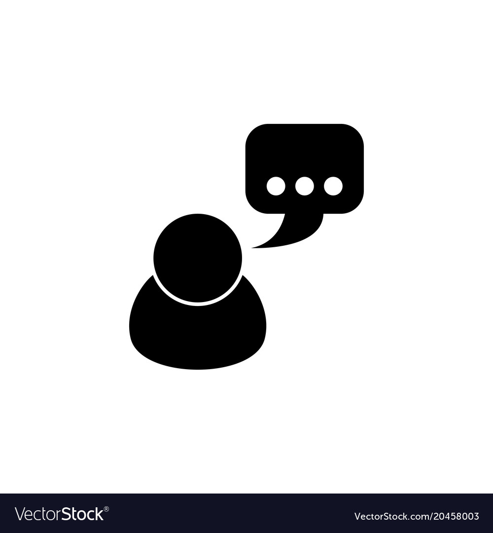 Talking flat icon Royalty Free Vector Image - VectorStock