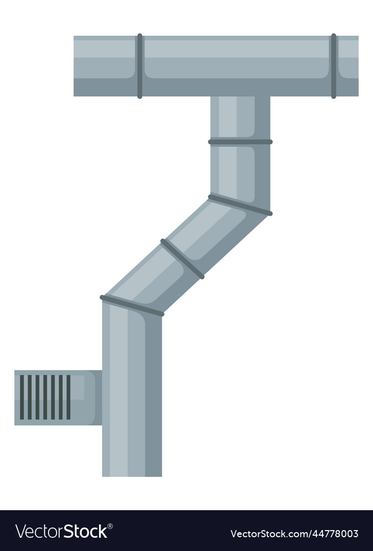 Ventilation pipe vent system element isolated Vector Image