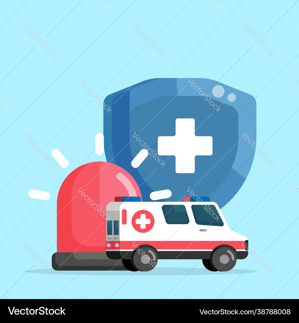 Ambulance emergency life protection Royalty Free Vector