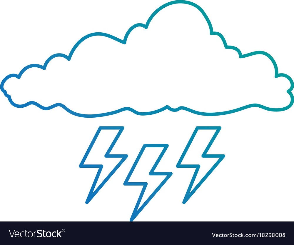 Cloud with rays storm Royalty Free Vector Image