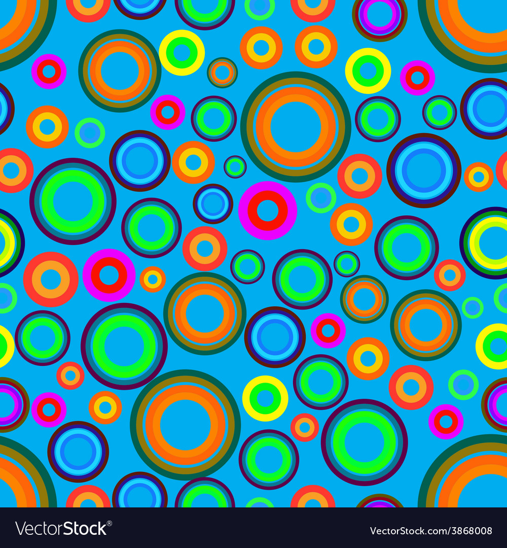 Colored circles seamless pattern Royalty Free Vector Image