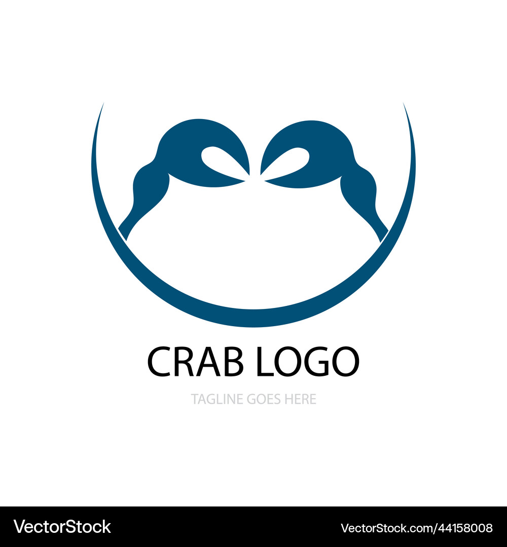 Crab icon logo design – Royalty-Free Vector | VectorStock