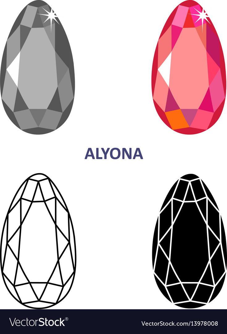 Fancy gem cut Royalty Free Vector Image - VectorStock