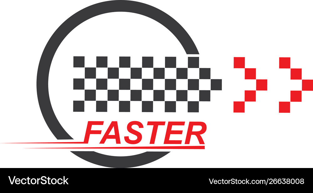 Faster speed logo icon automotive racing Vector Image