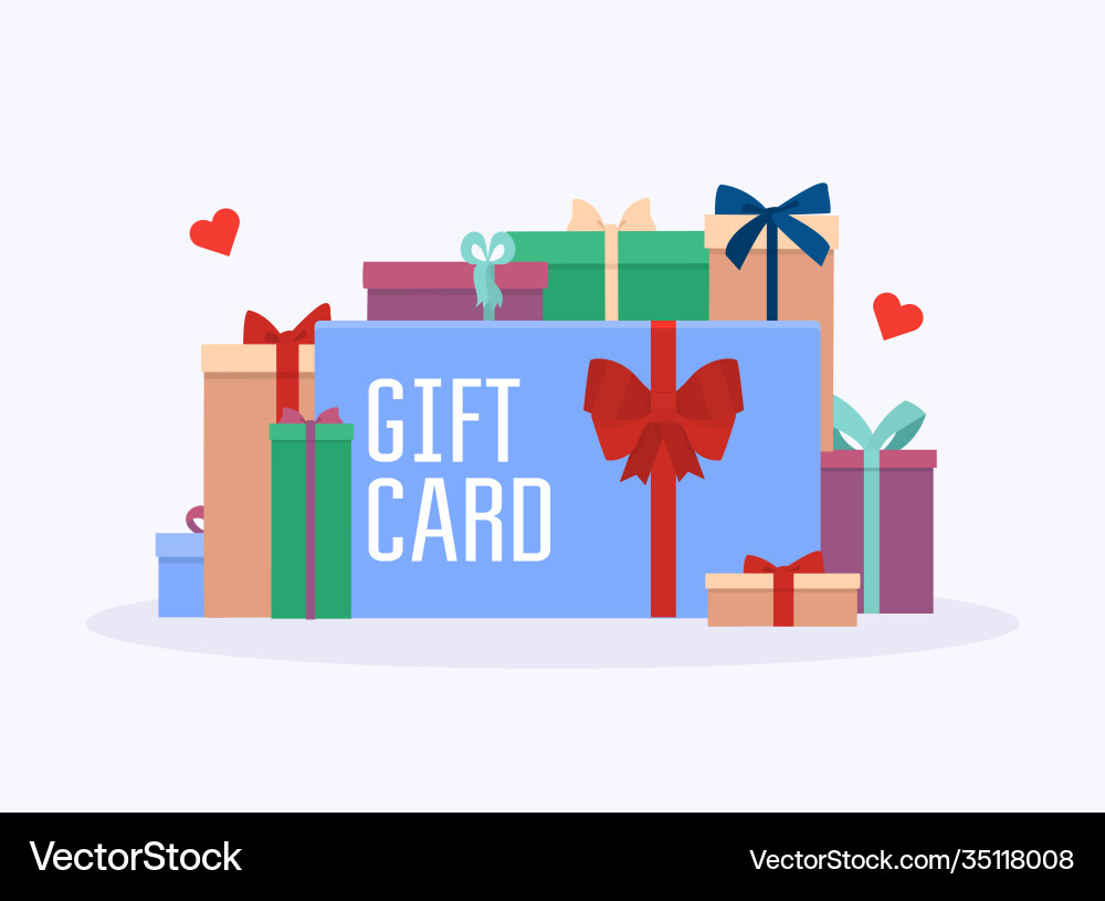 Gift card and promotion strategy voucher Vector Image
