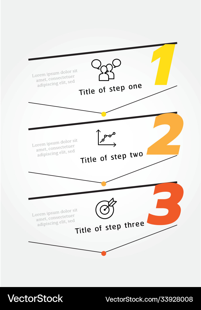 Infographic label design template with icons 3 Vector Image