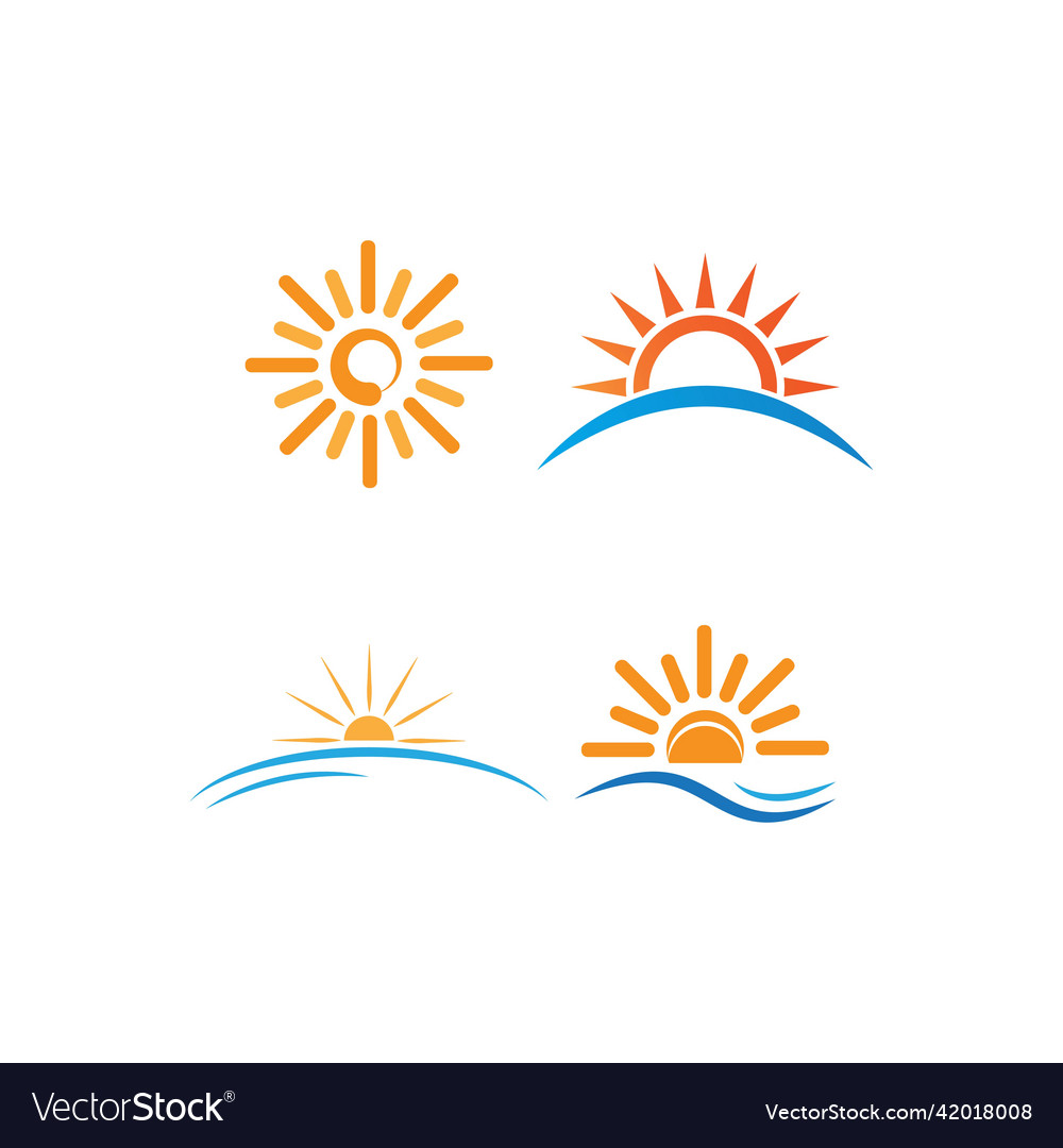 Sun logo Royalty Free Vector Image - VectorStock
