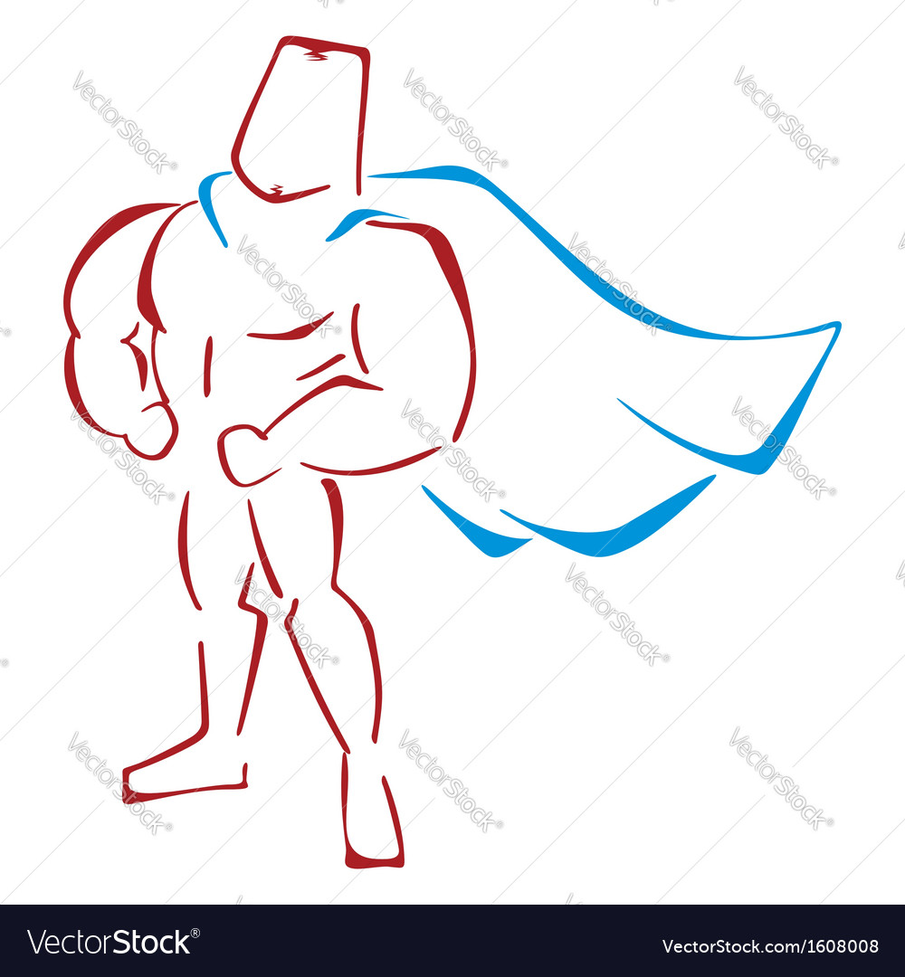 Superhero Defender Royalty Free Vector Image - VectorStock