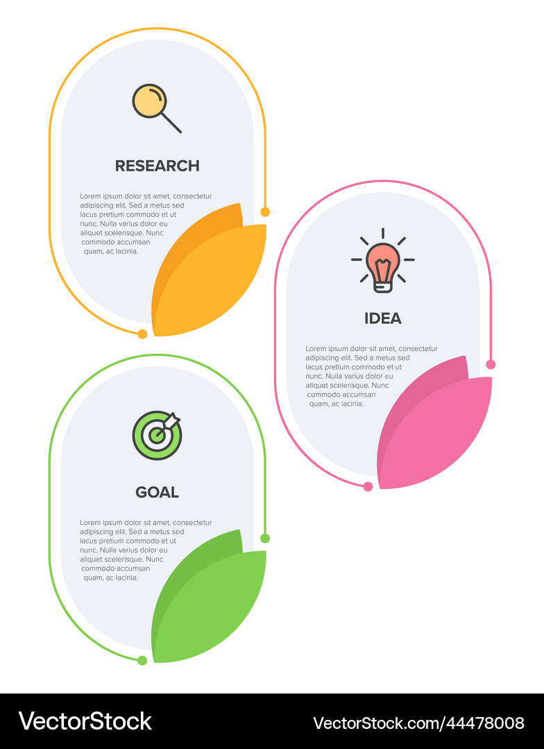 Vertical infographic design with icons and 3 Vector Image