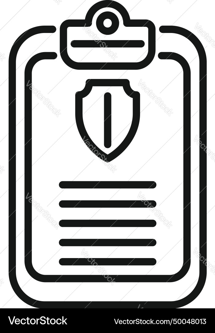 Board key access icon outline legal Royalty Free Vector