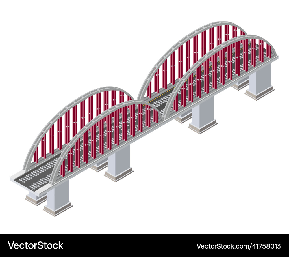 Bridge skyway of urban infrastructure Royalty Free Vector