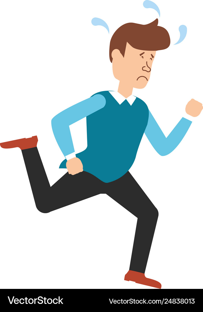 Businessman elegant running avatar character Vector Image