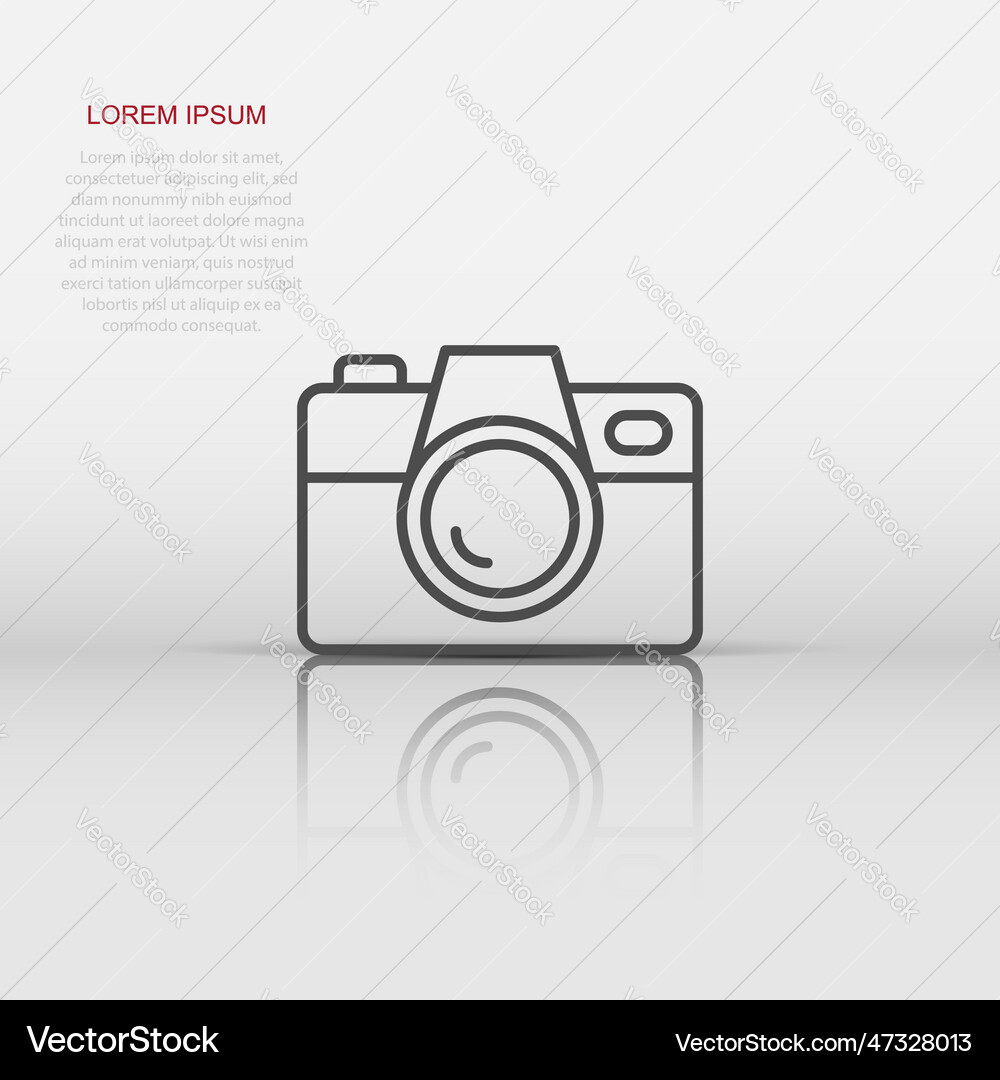 Camera device sign icon in flat style photography Vector Image