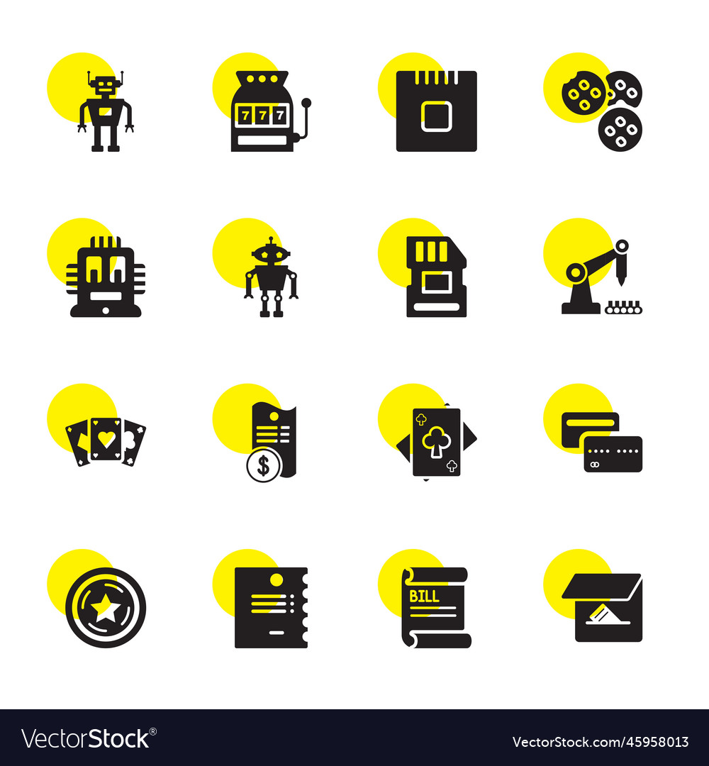 Chip icons Royalty Free Vector Image - VectorStock