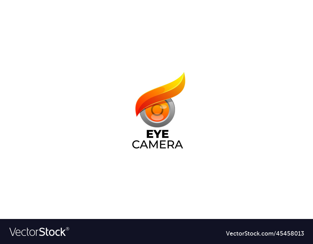 Gradient eye camera logo design template Vector Image