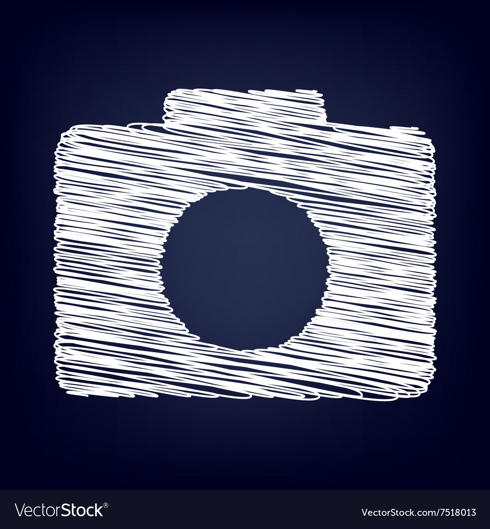 Icon with chalk effect Royalty Free Vector Image