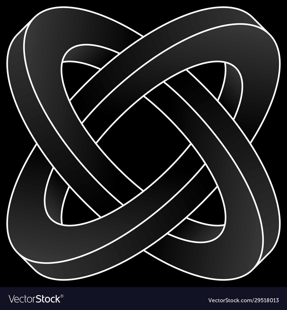 Impossible two circles icon Royalty Free Vector Image